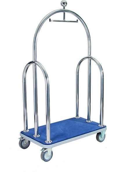 Arı Metal 7513 Valiz Taşıma Arabası Krom Çelik Askılı