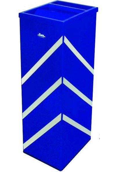 Arı Metal 1391 45 Lt Diktörtgen Dekorlu Çatı Kapaklı Küllüklü Çöp Kovası 45 Lt