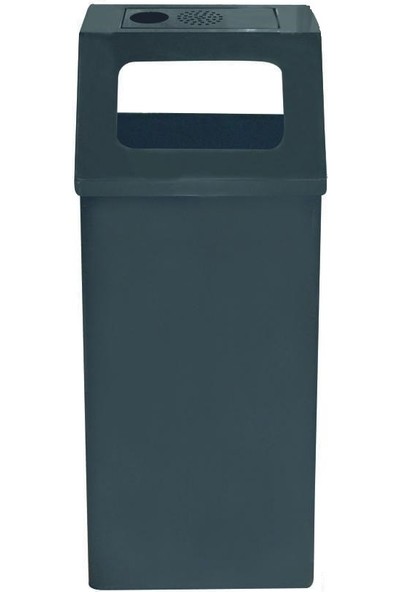 Arı Metal 1355 54 Lt Kare Kapaklı Küllüklü Çöp Kovası 30X30X60+15 Cm