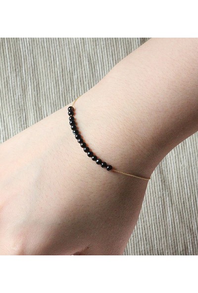 Ejoya Doğal Akik Taşlı Altın Bileklik Ejoya Doğal Akik Taşlı Altın Bileklik