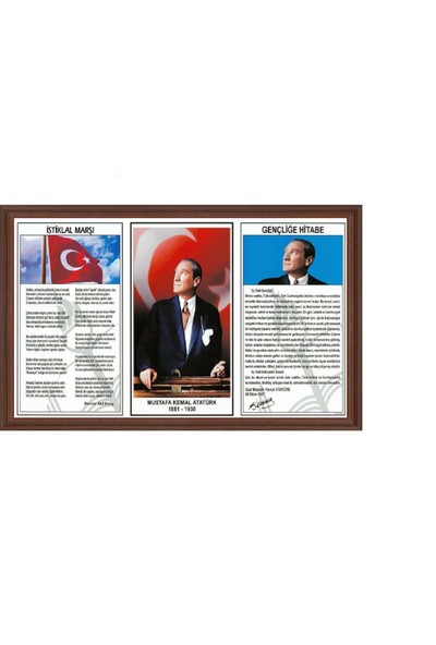 Aymi 50X90 Mdf Çerçeve 3'Lü Milli Levha