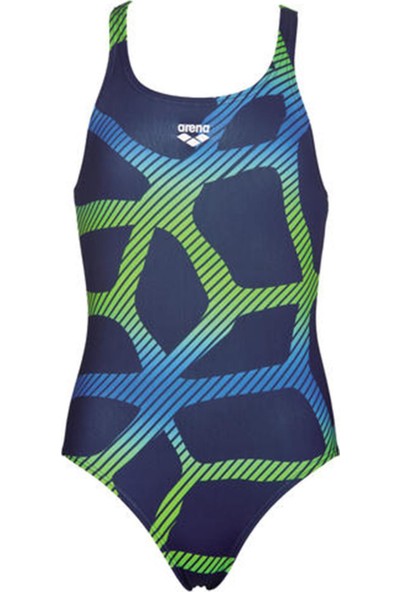 Arena Renkli Kız Çocuk Mayosu 95706 G Spider Jr One Piece L