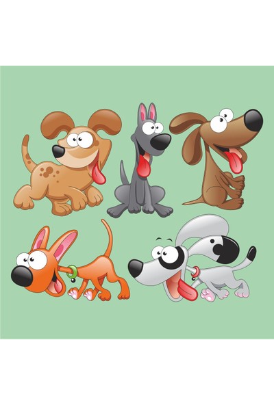 DekorLoft Şirin Köpekler Çocuk Odası Sticker CS-271 DekorLoft Şirin Köpekler Çocuk Odası Sticker CS-271