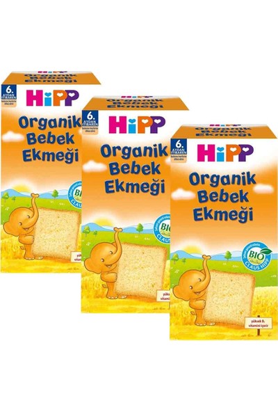Hipp Organik Bebek Ekmeği 100 gr x 3 Adet Hipp Organik Bebek Ekmeği 100 gr x 3 Adet