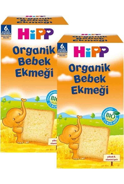 Hipp Organik Bebek Ekmeği 100 gr x 2 Adet Hipp Organik Bebek Ekmeği 100 gr x 2 Adet