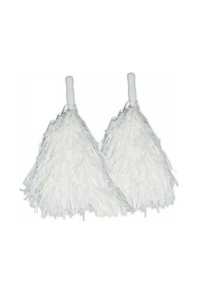 Elite Ponpon Kız Ponponu Amigo Ponpon Düz Renk Çiftli Beyaz 12 cm * 40 cm Elite Ponpon Kız Ponponu Amigo Ponpon Düz Renk Çiftli Beyaz 12 cm * 40 cm