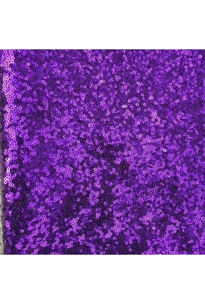 Brode Payet Kumaş 1 Metre Mor Pullu Payet Kumaş En 140 cm
