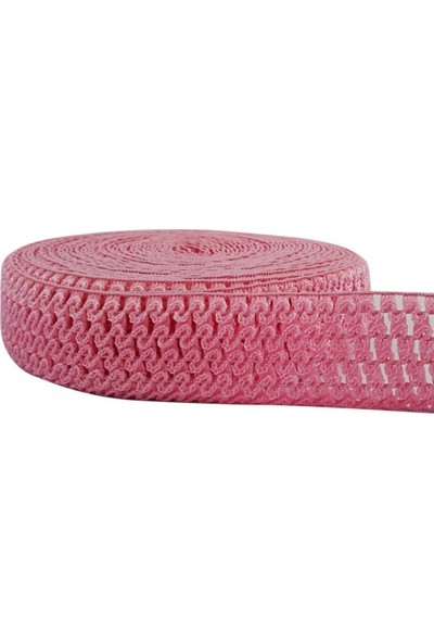 Brode Tütü Ve Bandana Lastiği Pembe 10 Metre En: 4cm Brode Tütü Ve Bandana Lastiği Pembe 10 Metre En: 4cm