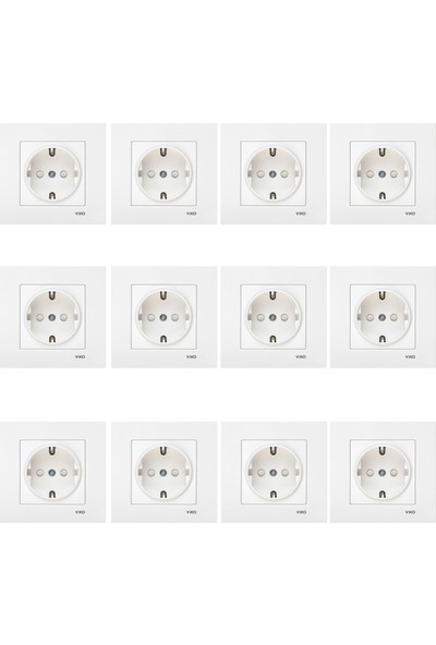 Viko Karre 12'li Çocuk Korumalı Topraklı Priz