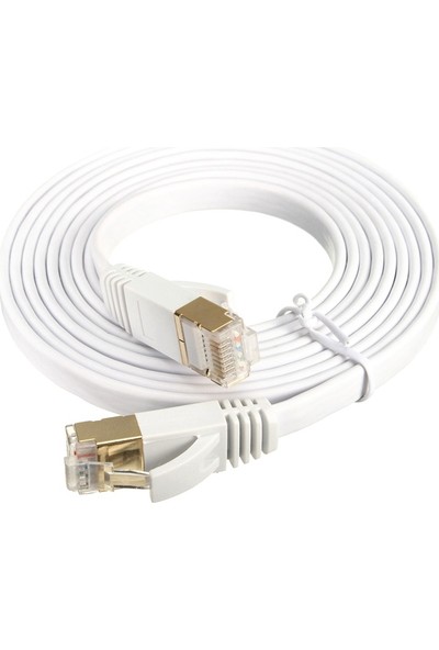 Alfais 4256 Cat7 Ethernet RJ45 Modem İnternet Kablosu 1 Metre 10Gbps 600Mhz Alfais 4256 Cat7 Ethernet RJ45 Modem İnternet Kablosu 1 Metre 10Gbps 600Mhz