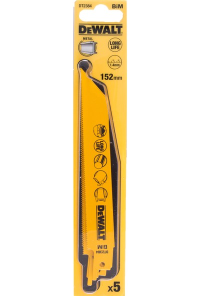 Dewalt DT2384 Metal Kesim Tilki Kuyruğu Testere Bıçağı Metal 5Ad. Dewalt DT2384 Metal Kesim Tilki Kuyruğu Testere Bıçağı Metal 5Ad.