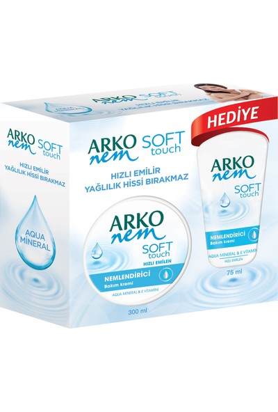 Arko Nem Soft Touch Nemlendirici Bakım Kremi 300 ml & 75 ml Avantaj Paketi Arko Nem Soft Touch Nemlendirici Bakım Kremi 300 ml & 75 ml Avantaj Paketi