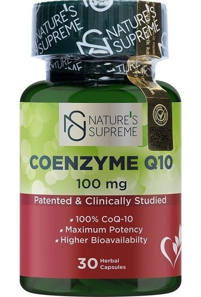 Nature's Supreme Coenzyme Q10 100 Mg 30 Kapsül Nature's Supreme Coenzyme Q10 100 Mg 30 Kapsül