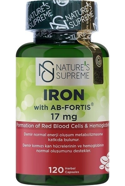 Nature's Supreme Iron 17 mg 120 Kapsül