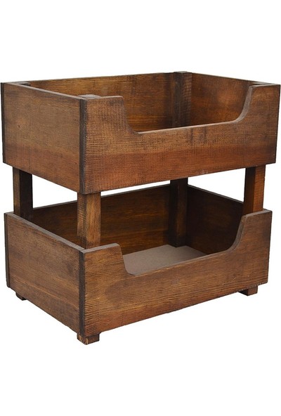 Utyawood Vintage 2 Katlı Meyve Sebzelik Utyawood Vintage 2 Katlı Meyve Sebzelik