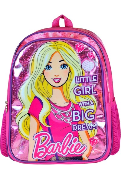 Hakan Çanta Barbie Kabartmalı Ve Simli Fuşya İlkokul Çantası 95278 - İki Gözlü Hakan Çanta Barbie Kabartmalı Ve Simli Fuşya İlkokul Çantası 95278 - İki Gözlü