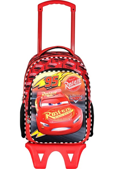 Hakan Çanta Cars Çekçekli Okul Çantası 95373 - 3D Mcqueen Kabartmalı