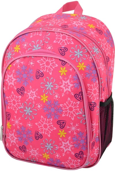 Trendix İki Bölmeli Çiçek Desenli Pembe İlkokul Çantası Trx-Ekoc1-Kd5