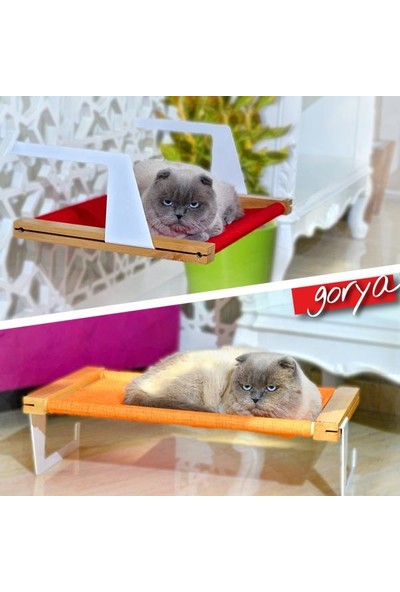 Gorapet Gorya Kedi Yatağı Radyatör Askılı ve Düz Kullanım Kırmızı
