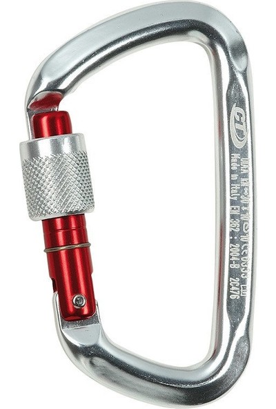 Climbing Technology Kilitli Karabina D Kirmizi 23Kn Climbing Technology Kilitli Karabina D Kirmizi 23Kn