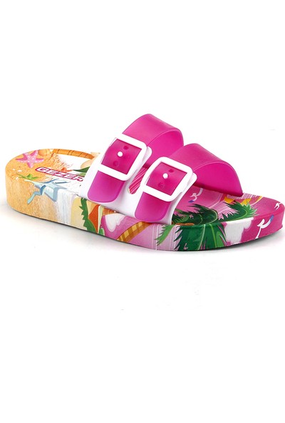 Gezer Fuşya Plaj Havuz Banyo Günlük Kız Çocuk Terlik