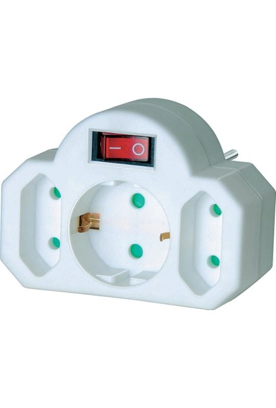 Brennenstuhl Güvenlik Anahtarlı 2+1 Topraklı Priz Beyaz Brennenstuhl Güvenlik Anahtarlı 2+1 Topraklı Priz Beyaz
