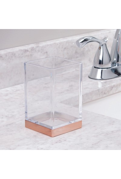 Bosphorus Modern Bakır Tasarım Akrilik Diş Macunu Kabı Bosphorus Modern Bakır Tasarım Akrilik Diş Macunu Kabı