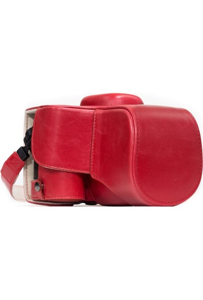 MegaGear Nikon D3400 (18-55mm) Suni Deri Kamera Çantası