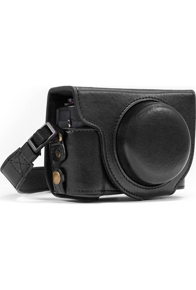 MegaGear Canon Powershot G7 X Mark II Suni Deri Kamera Çantası MegaGear Canon Powershot G7 X Mark II Suni Deri Kamera Çantası