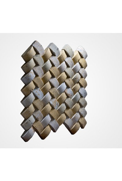 Kaptaş Kapadokya Doğal Taş Fileli Mozaik Ek21 Çapraz Hasır