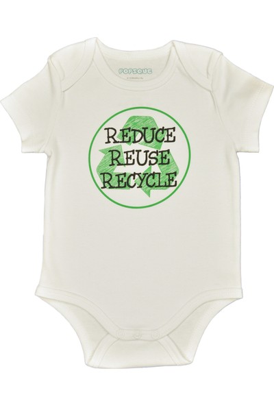 Popique Organics 3R Kısa Kollu Beyaz Organik Body Popique Organics 3R Kısa Kollu Beyaz Organik Body