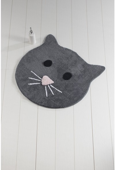 Chilai Home Cat Füme 90 x 90 Cm Banyo Halısı