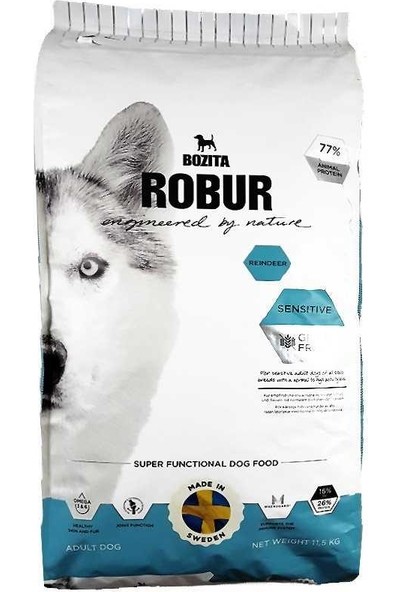 Robur Sensitive Tahılsız Geyik Etli Köpek Maması 11,5 kg