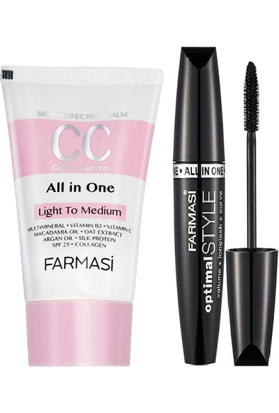 Farmasi Cc Krem Açıktan Ortaya 50 ml + Optımal Styla Maskara