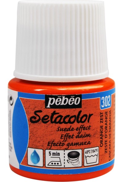 Pebeo Setacolor Suede Effect Kumaş Boyası 45Ml N:302 Orange Zest Pebeo Setacolor Suede Effect Kumaş Boyası 45Ml N:302 Orange Zest