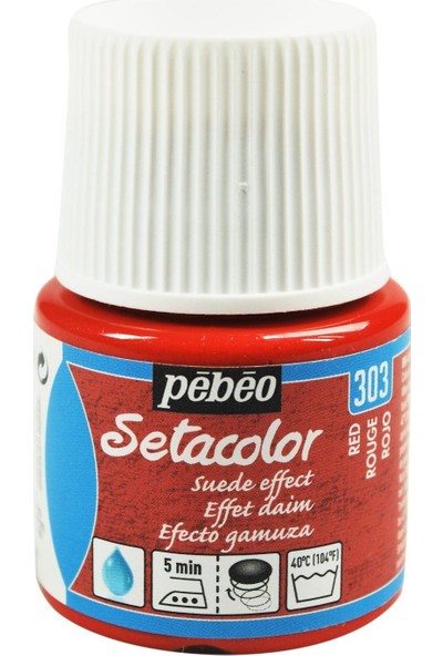 Pebeo Setacolor Suede Effect Kumaş Boyası 45Ml N:303 Red Pebeo Setacolor Suede Effect Kumaş Boyası 45Ml N:303 Red
