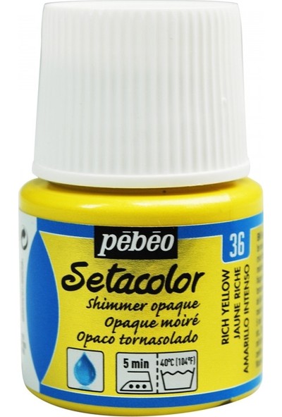 Pebeo Setacolor Shimmer Parlak Opak Kumaş Boyası 45Ml N:36 Rich Yellow Pebeo Setacolor Shimmer Parlak Opak Kumaş Boyası 45Ml N:36 Rich Yellow