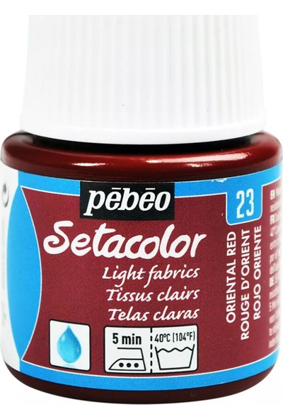 Pebeo Setacolor Light Fabrics Kumaş Boyası 45Ml N:23 Oriental Red Pebeo Setacolor Light Fabrics Kumaş Boyası 45Ml N:23 Oriental Red
