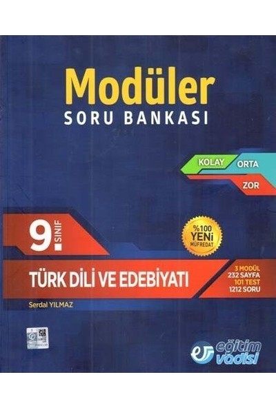 Eğitim Vadisi Yayınları 9. Sınıf Türk Dili ve Edebiyatı Modüler Soru Bankası Eğitim Vadisi Yayınları 9. Sınıf Türk Dili ve Edebiyatı Modüler Soru Bankası