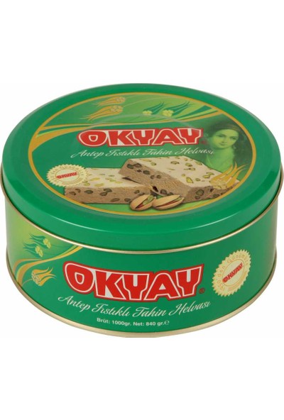 Okyay Antep Fıstıklı Tahin Helvası Teneke Kutulu 840 g Okyay Antep Fıstıklı Tahin Helvası Teneke Kutulu 840 g