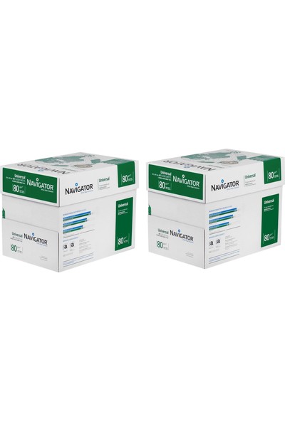 Navigator A4 Fotokopi Kağıdı 80Gr 5'Li 2 Koli (5000 Sayfa) Navigator A4 Fotokopi Kağıdı 80Gr 5'Li 2 Koli (5000 Sayfa)