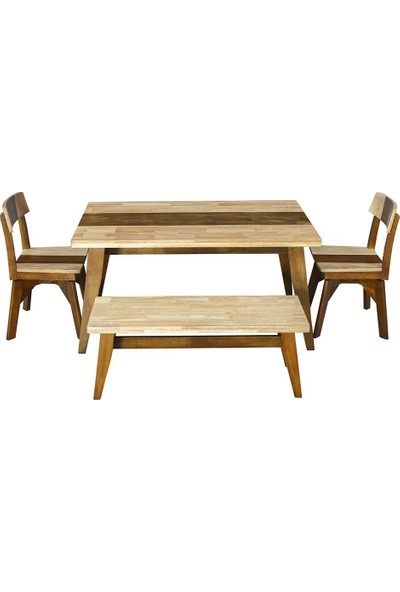 Vitale Timber Bench Masa Seti