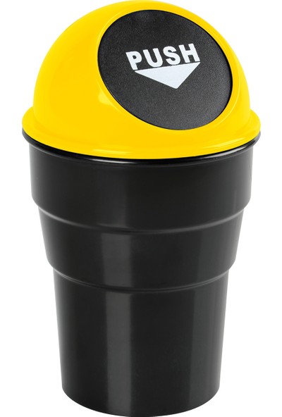 Lampa Push-Bin Araç İçi Çöp Kovası Sarı (ABS) 565458