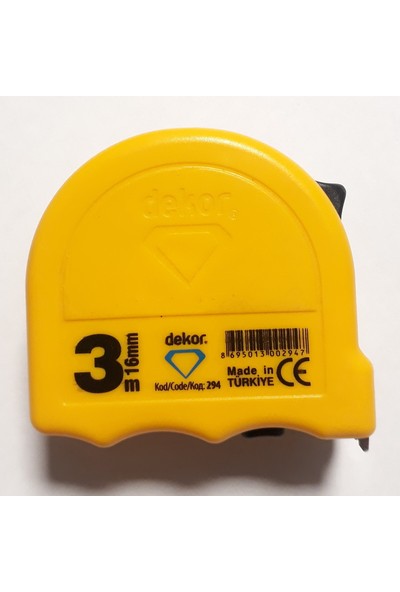 Dekor Şerit Metre 3mx16mm Şoka Dayanıklı Türk Malı 294 Dekor Şerit Metre 3mx16mm Şoka Dayanıklı Türk Malı 294