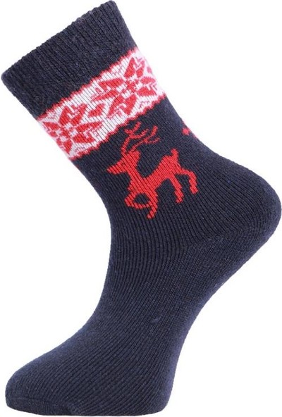 Panthzer Casual Wool Kadın Çorap Lacivert/Kırmızı Panthzer Casual Wool Kadın Çorap Lacivert/Kırmızı