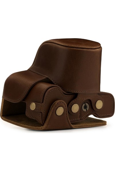 MegaGear Canon EOS M5 (15-45mm) Suni Deri Kamera Çantası