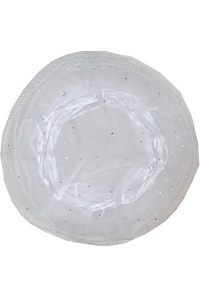 Elite Yuvarlak Tül Kese Büzgülü Beyaz Kına Gecesi Çerez Kesesi Çap:26 cm 25 Adet Elite Yuvarlak Tül Kese Büzgülü Beyaz Kına Gecesi Çerez Kesesi Çap:26 cm 25 Adet
