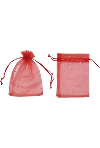 Elite Tül Kese Taşlı Kırmızı Kına Gecesi Çerez Kesesi 9cm*12cm 25 Adet Elite Tül Kese Taşlı Kırmızı Kına Gecesi Çerez Kesesi 9cm*12cm 25 Adet