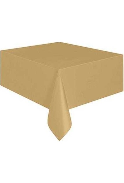 Brode Tek Kullanımlık Plastik Masa Örtüsü Altın 120 cm * 180 cm Brode Tek Kullanımlık Plastik Masa Örtüsü Altın 120 cm * 180 cm