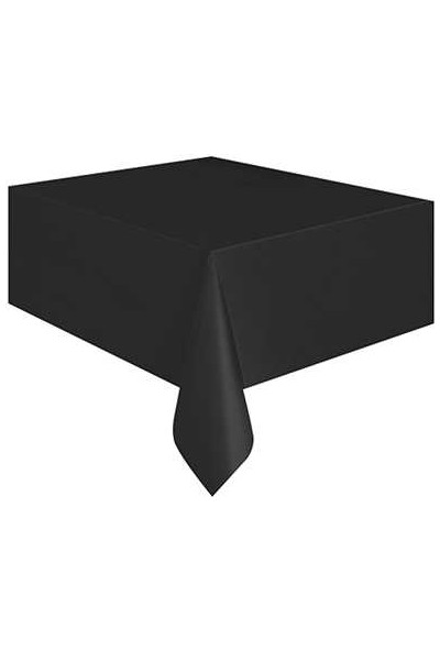 Brode Tek Kullanımlık Plastik Masa Örtüsü Siyah 120 cm * 180 cm